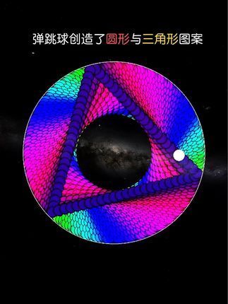 创造几何图案 弹跳球创造了圆形与三角形图案#星球动画 #几何图形