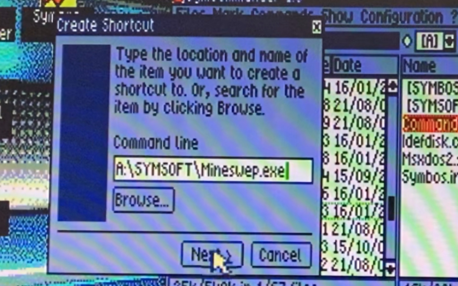 自制8位机运行高仿win95 创建桌面快捷方式