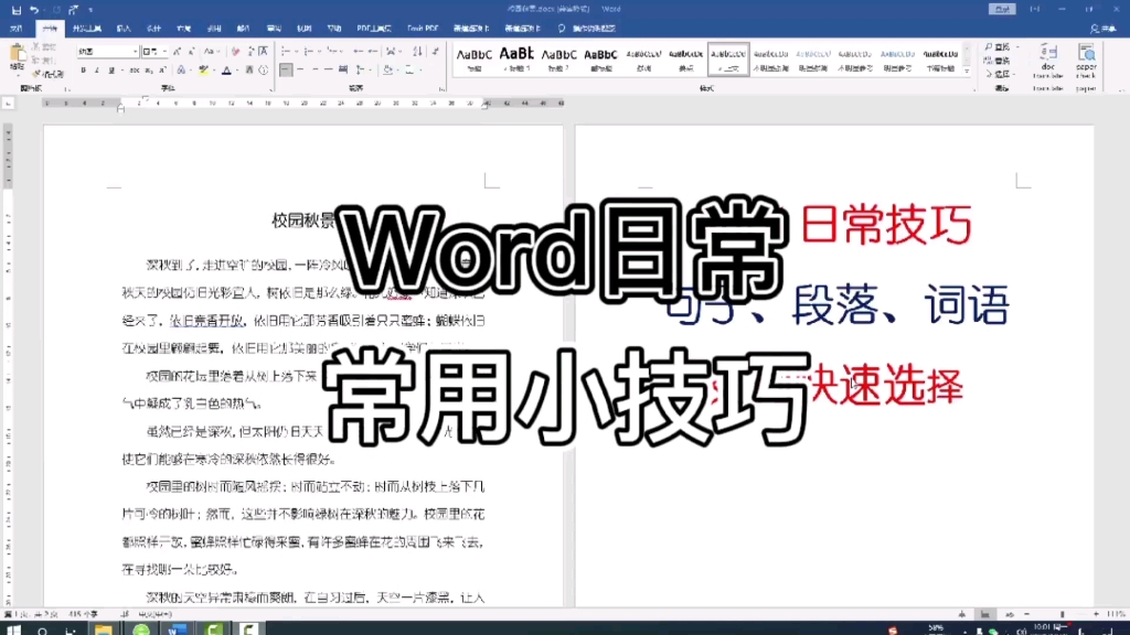 Word日常零基础教学,办公小技巧,很实用
