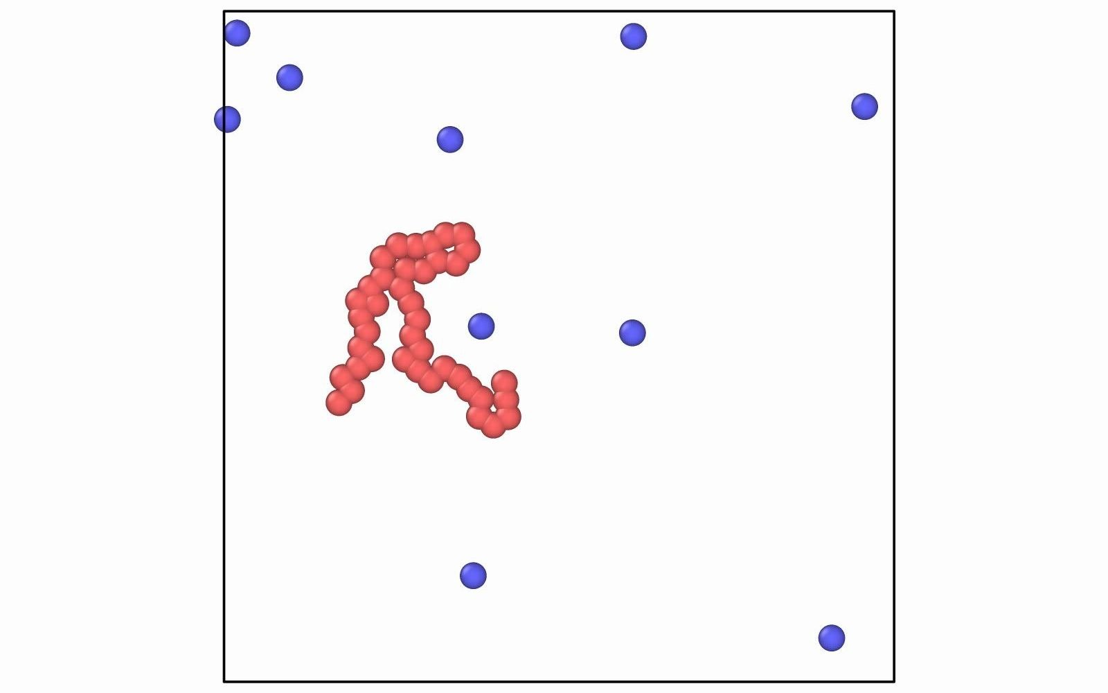 ammps案例:聚合物链“走迷宫”模拟