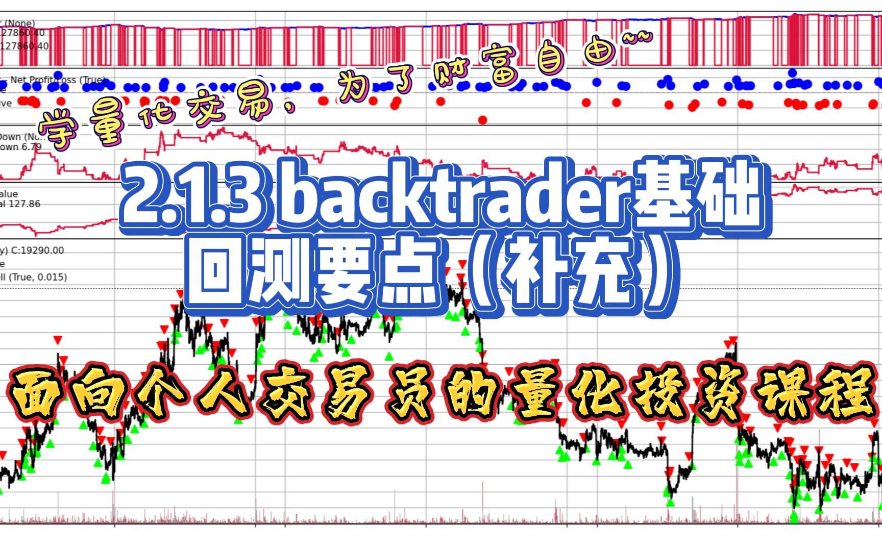 2.1.3 backtrader基础-回测要点(补充)——用Python做比特币的量化交易