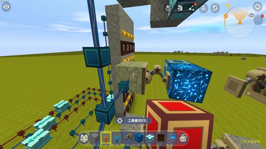 迷你世界256:我做的电梯教程,连线原理被我总结成1句话