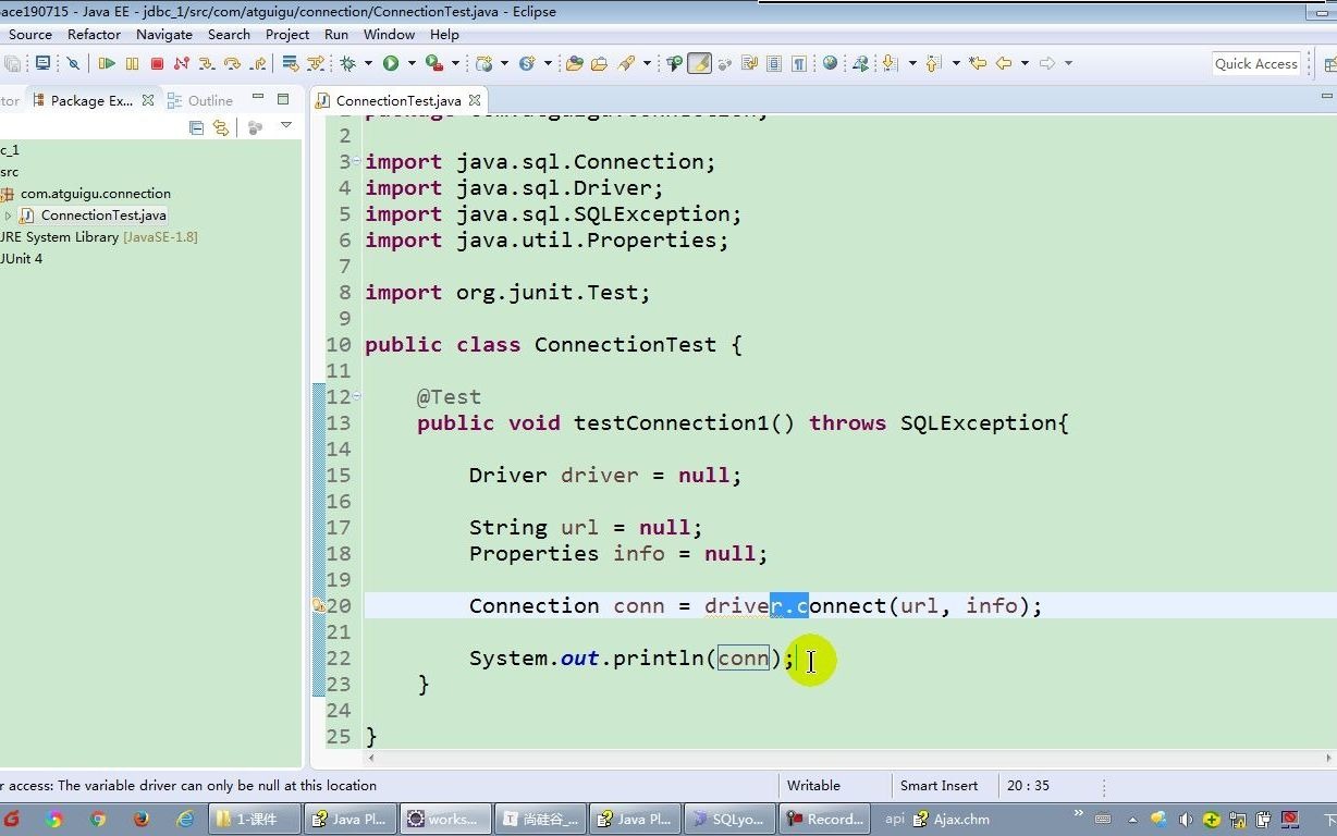 07_JDBC核心技术-获取数据库连接的方式一