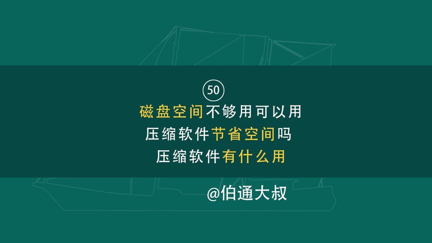 第50期磁盘空间不够用可以用压缩软件节省空间吗压缩软件有什么用