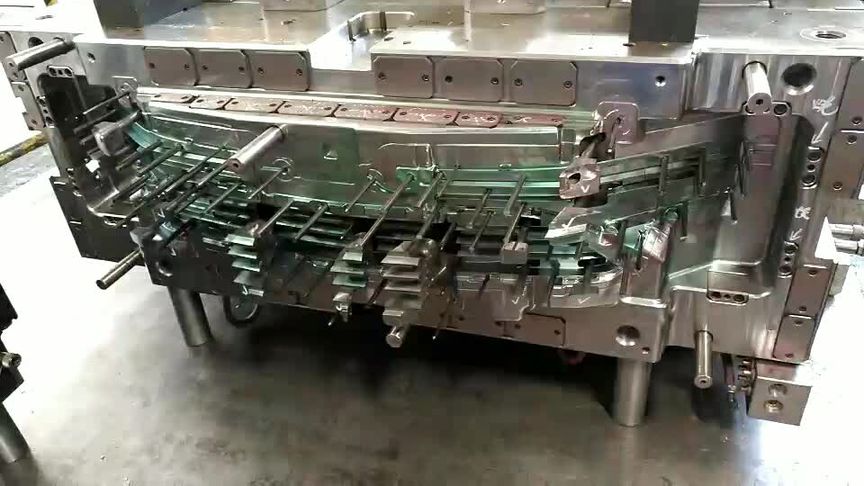 注塑模具格栅模拟顶出