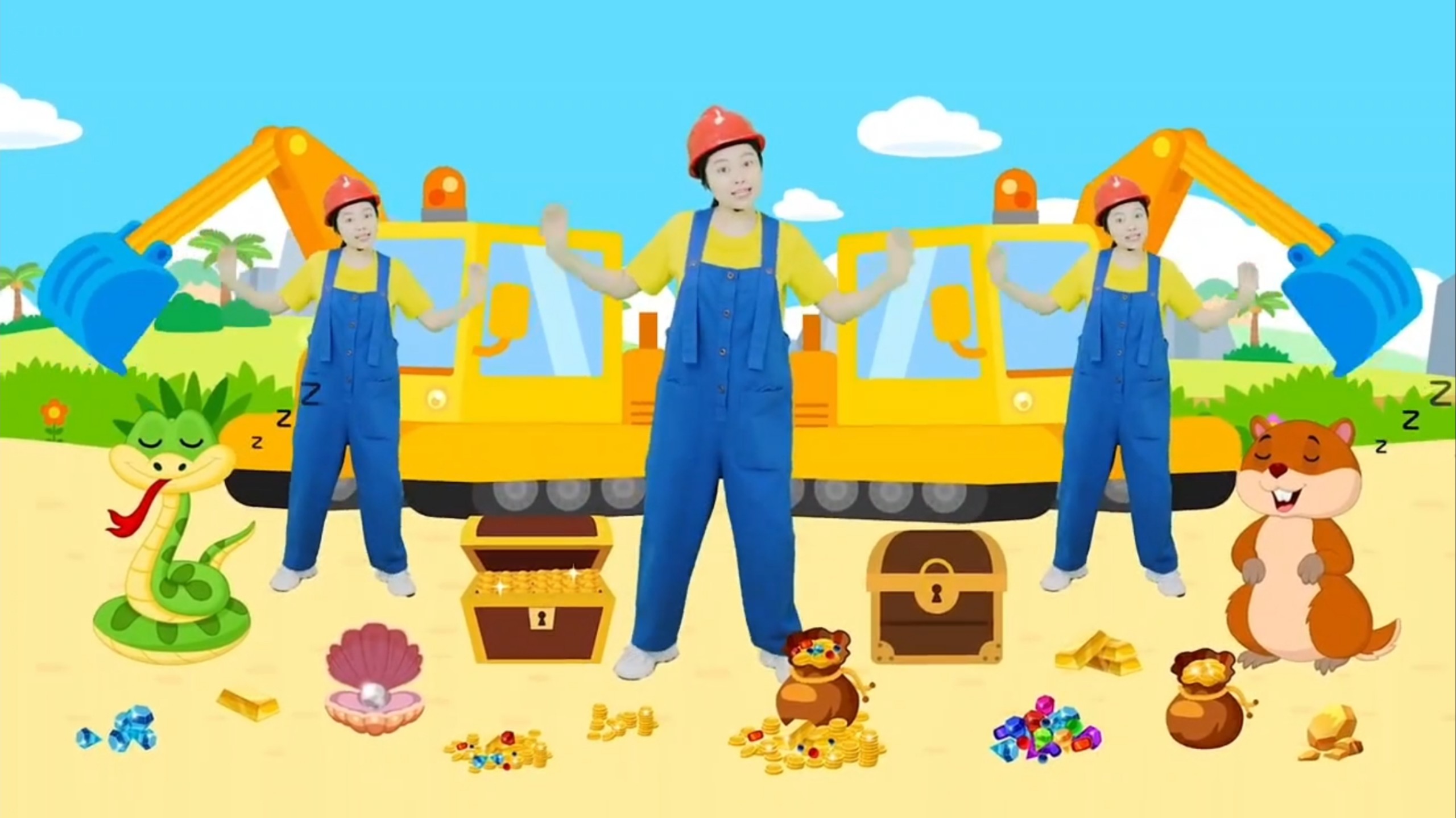 你认识这些工程车吗? 启蒙幼儿早教育儿 动画片