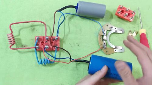单向双电容电机接线详解:简单实用的实物模型学习分享
