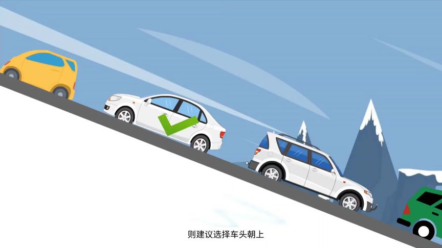坡道停车,车头朝上好还是朝下好?手动挡的车要挂什么档?