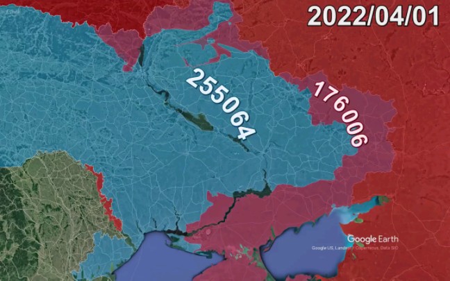 截至2023.7.1俄乌冲突战线变化【谷歌地图】
