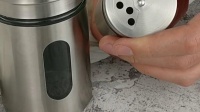 304不锈钢调料瓶透明烧烤调味玻璃罐胡椒粉商用盒辣椒撒盐家用