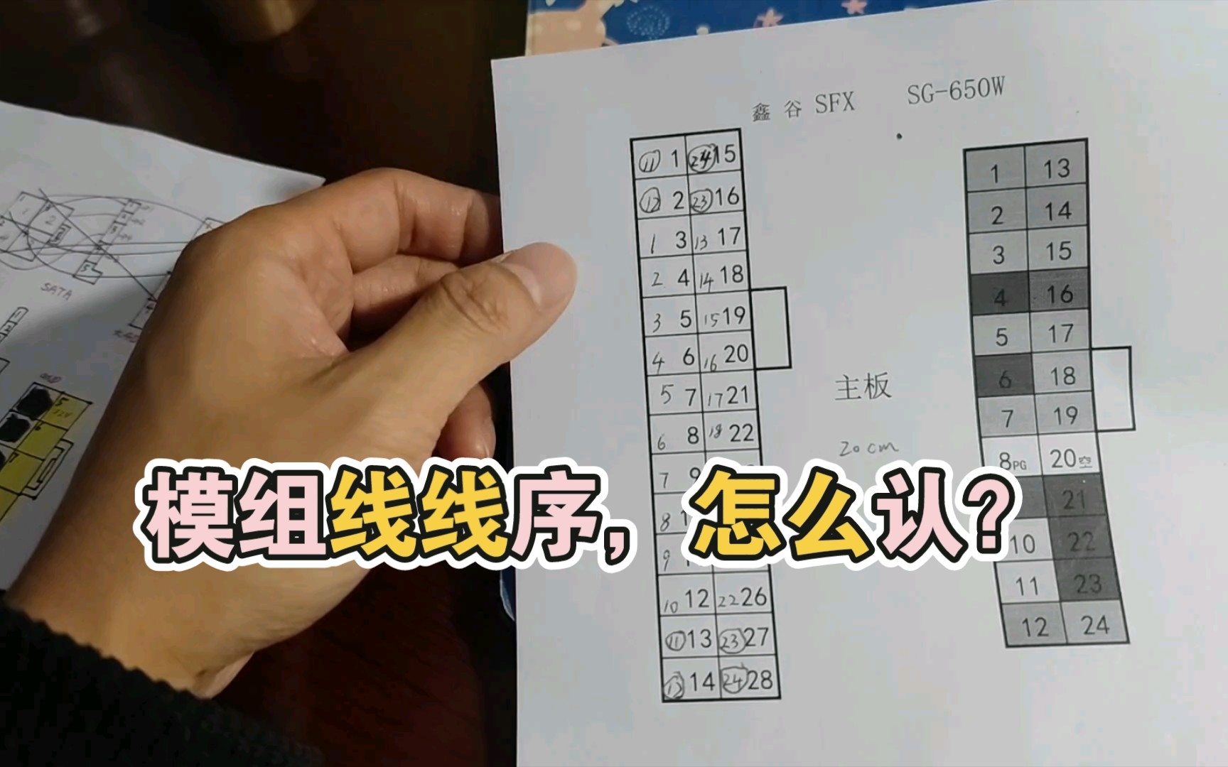 鑫谷sfx电源模组线线序,SFX电源线序讲解