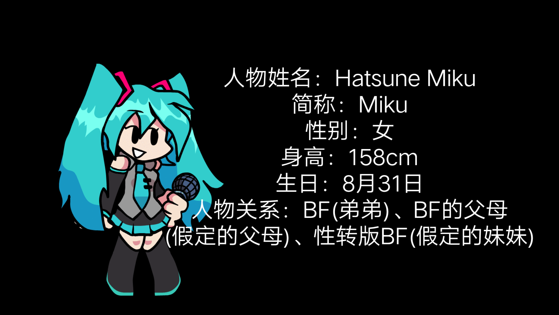 【FNF】模组Miku人物介绍