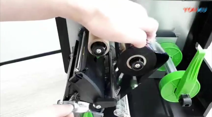 TSC打印机碳带安装方法