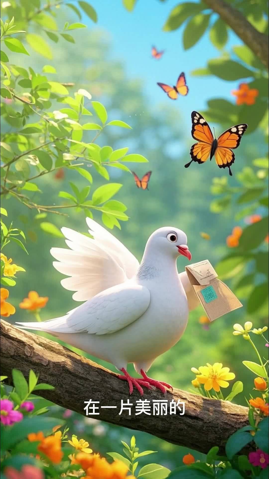 少儿,小邮差鸽子忙,传递快乐的信件