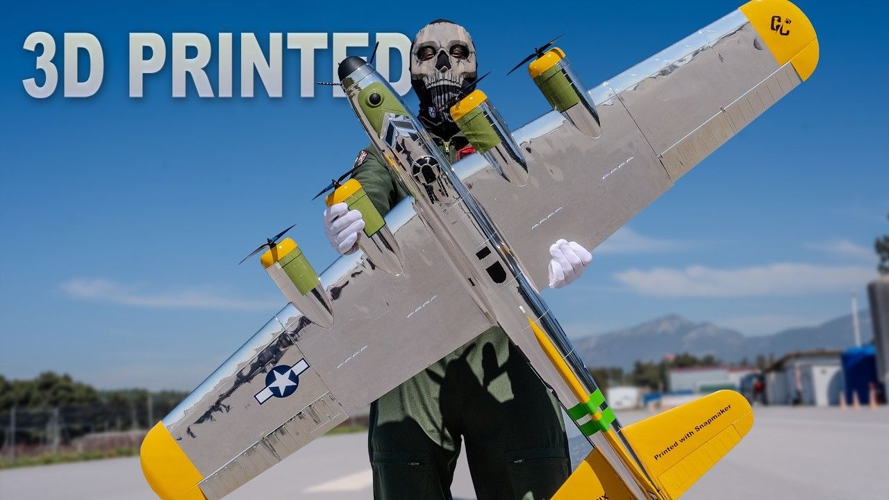 波音 B-17飞行堡垒全3D打印遥控飞机模型制作