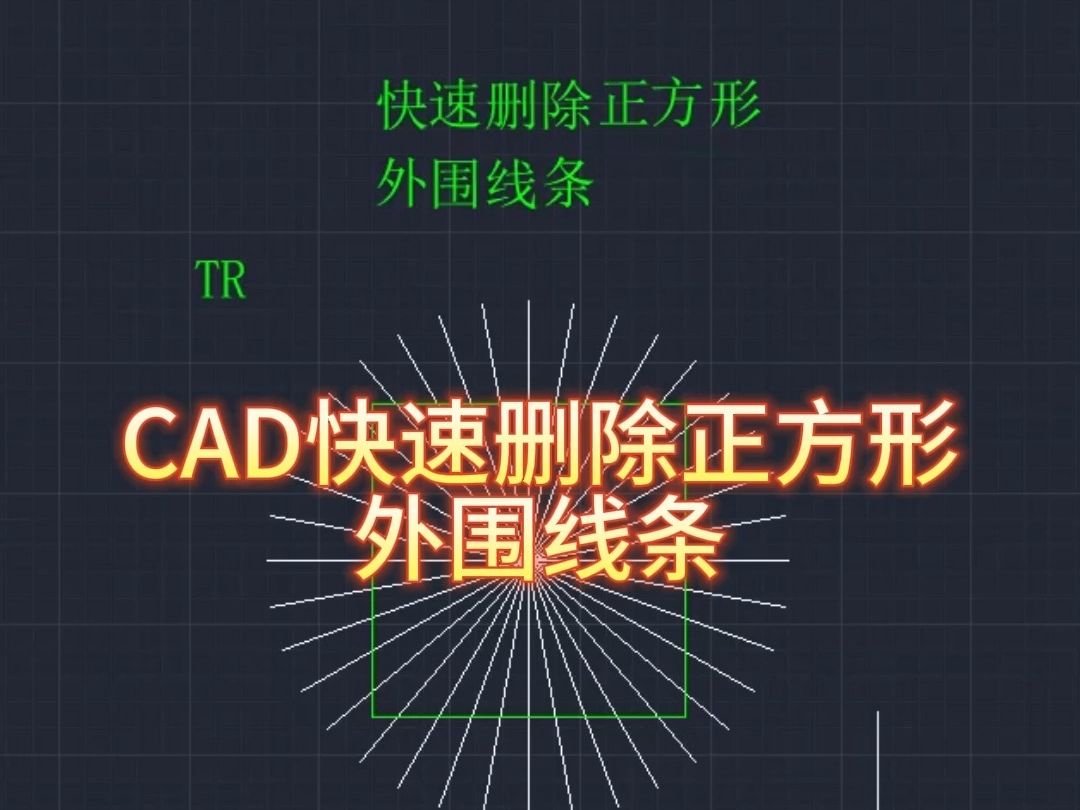 CAD快速删除四周线段