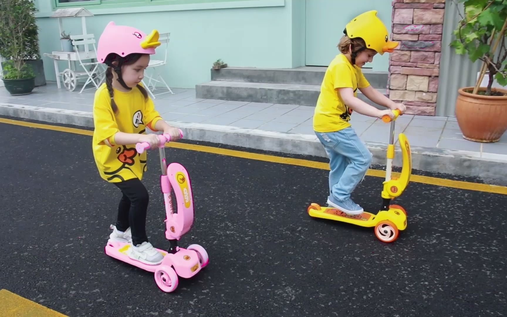 Luddy儿童两用滑板车,加厚PU软胎无惧颠簸