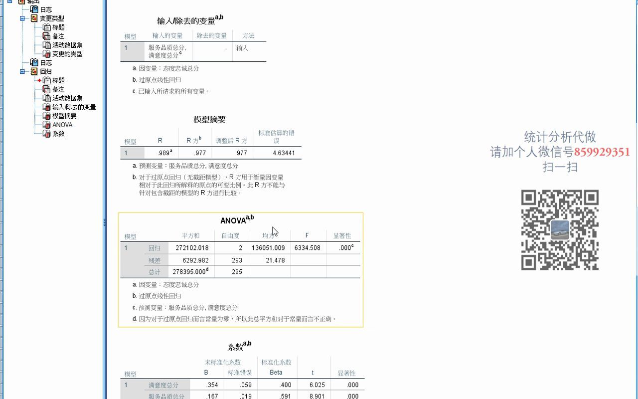 ...问卷三线表制作及SPSS线性回归分析理论及操作讲解-SPSS数据...