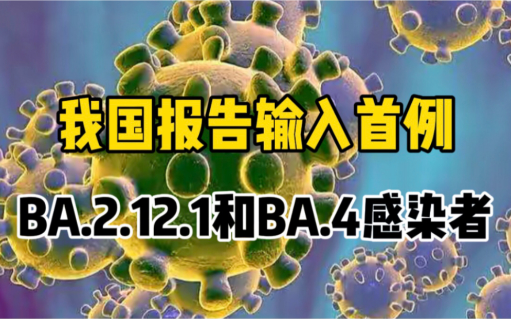 我国报告输入首例BA.2.12.1和BA.4感染者,中疾控周报披露详情