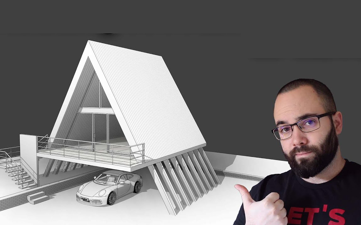 Revit 教程中的 A 型框架房屋