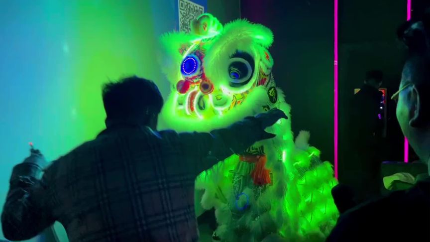 没有美女陪你蹦迪,那就金狮陪你吧。今晚周六金狮陪你过生日