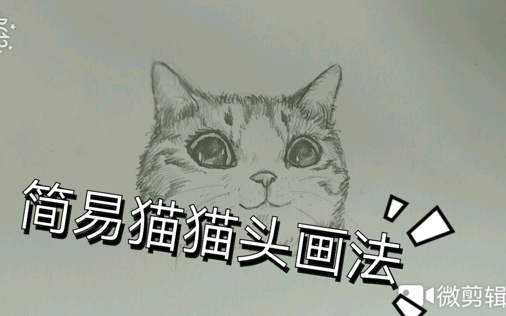 猫猫头简笔画,跟着画也可以画出自己的猫猫头(*°∀°)=3