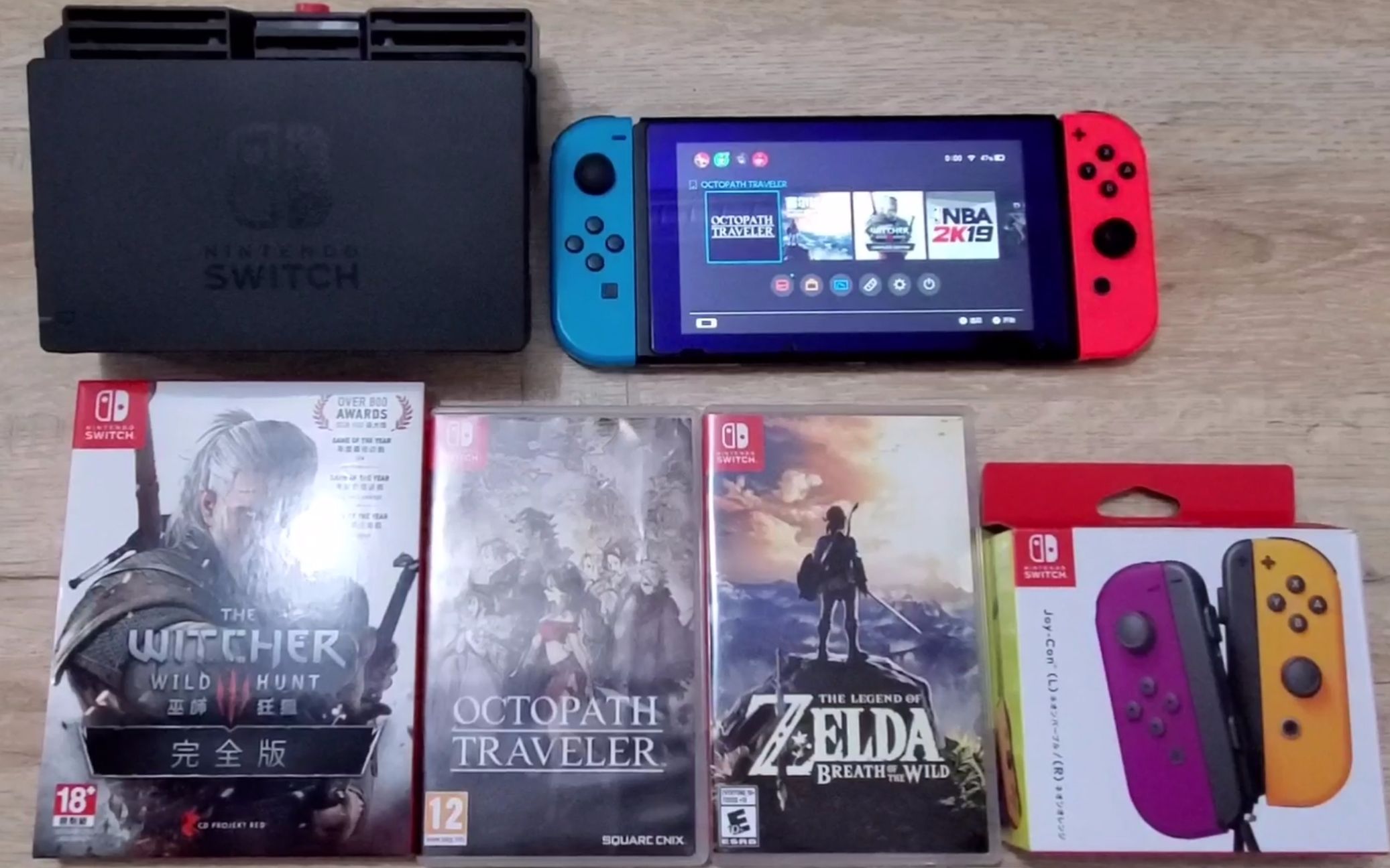 今天收的switch主机1250九九新,聊聊破解好还是正版好,游戏是实体好...