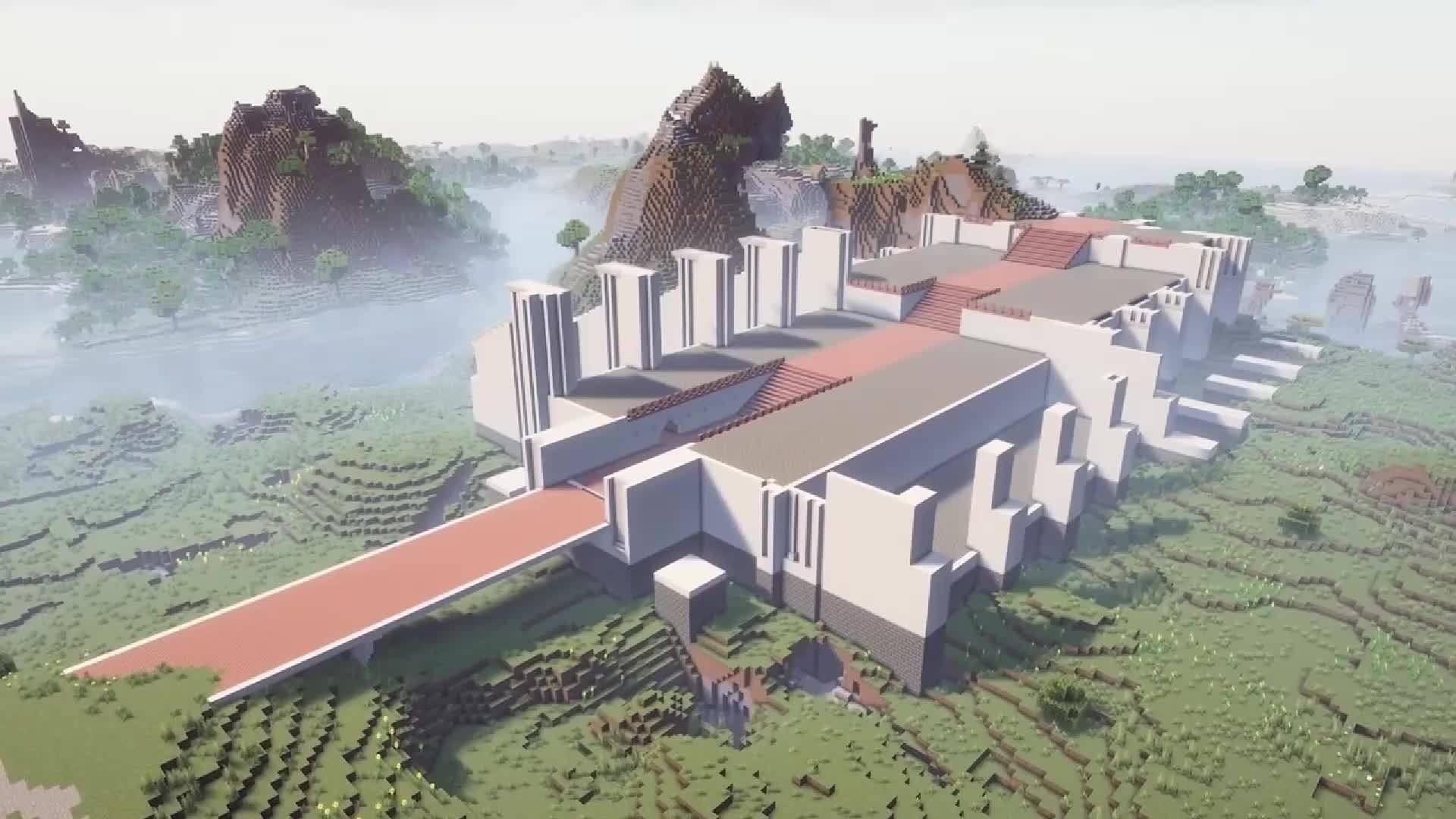 我的世界:大型创意城堡雏形搭建