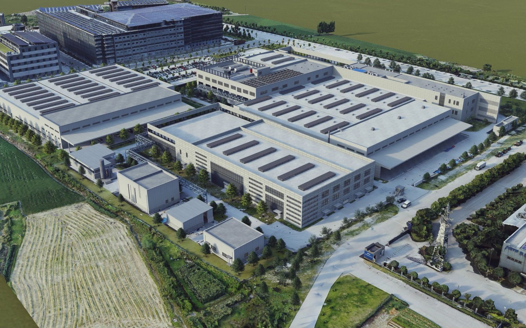 BIM模型配倾斜摄影场地的实景漫游