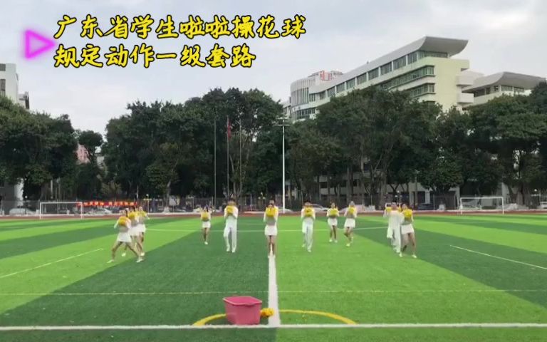 广东省学生啦啦操花球规定动作一级套路-18:11:45
