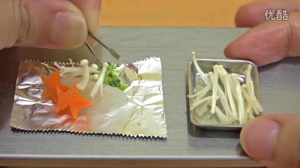 【迷你厨房】MiniFood Foil Grilled 食べれるミニチュアホイル焼き