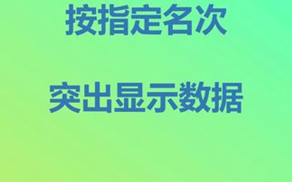 在Excel表格里面自动给前3名画红旗