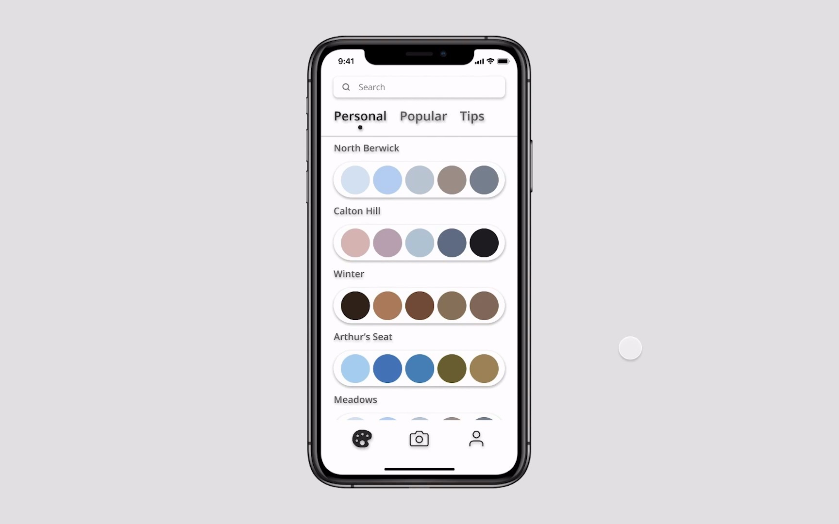 App设计——create palette