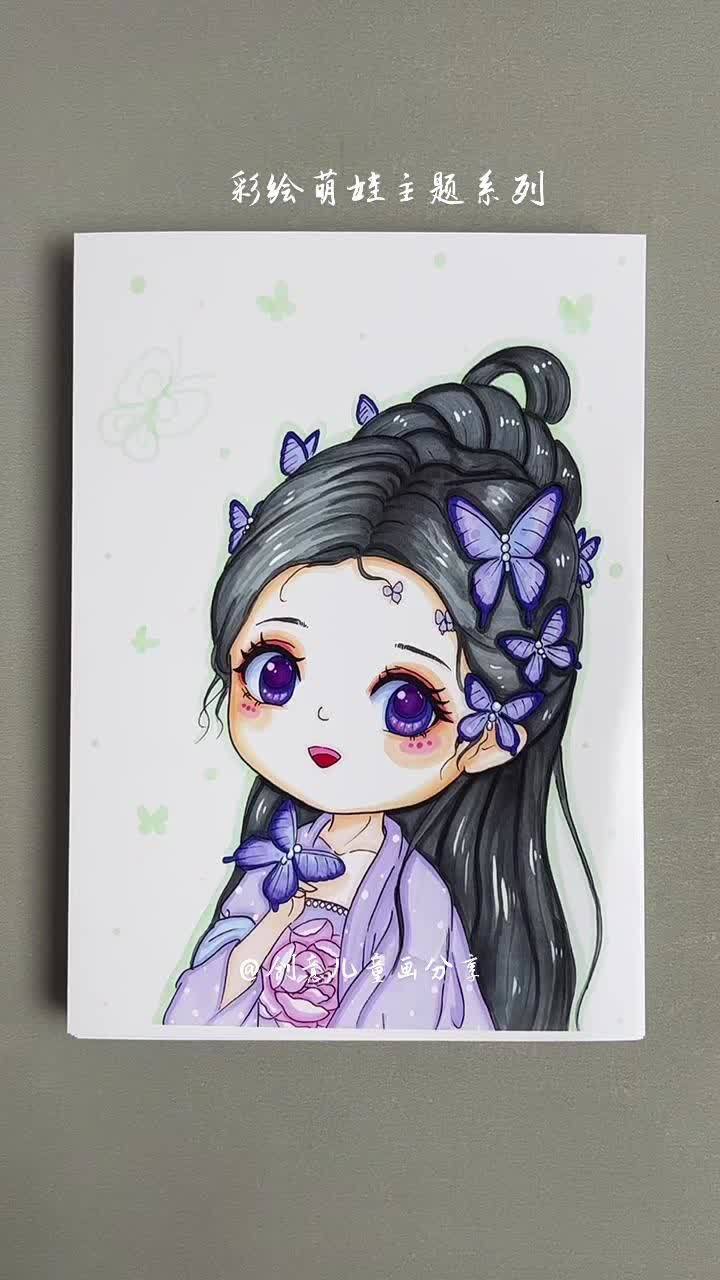 .漫画女孩 #可爱卡通 #动漫人物绘画.