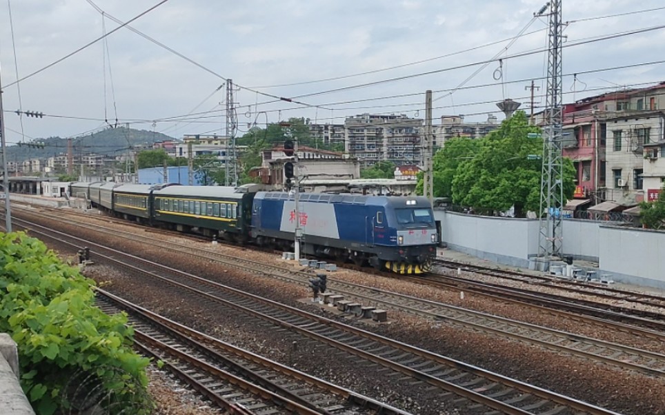 K9221长沙-惠州 郴州站3站台发车 本务广铁长段HXD3C0291