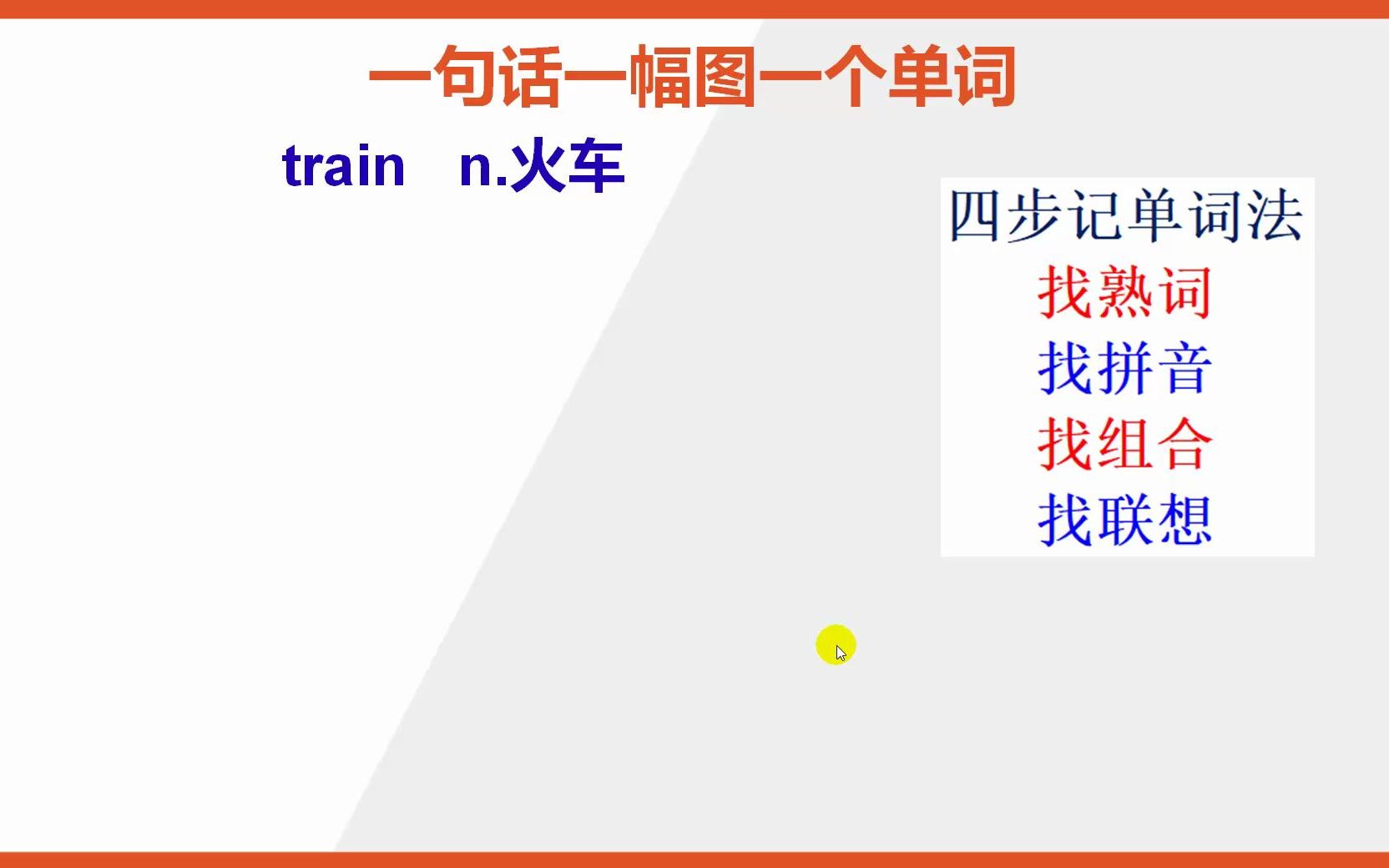 如何巧记英文单词train