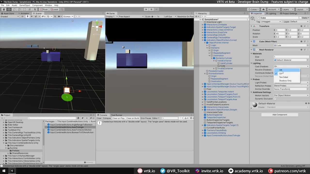 VRTK V4 Dev BrainDump - [0007] More Tilia Features