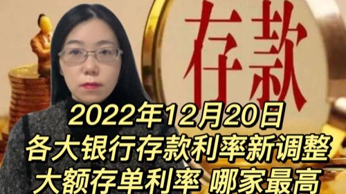 2022年12月20日各大银行存款新调整,大额存单利率哪家银行最高?