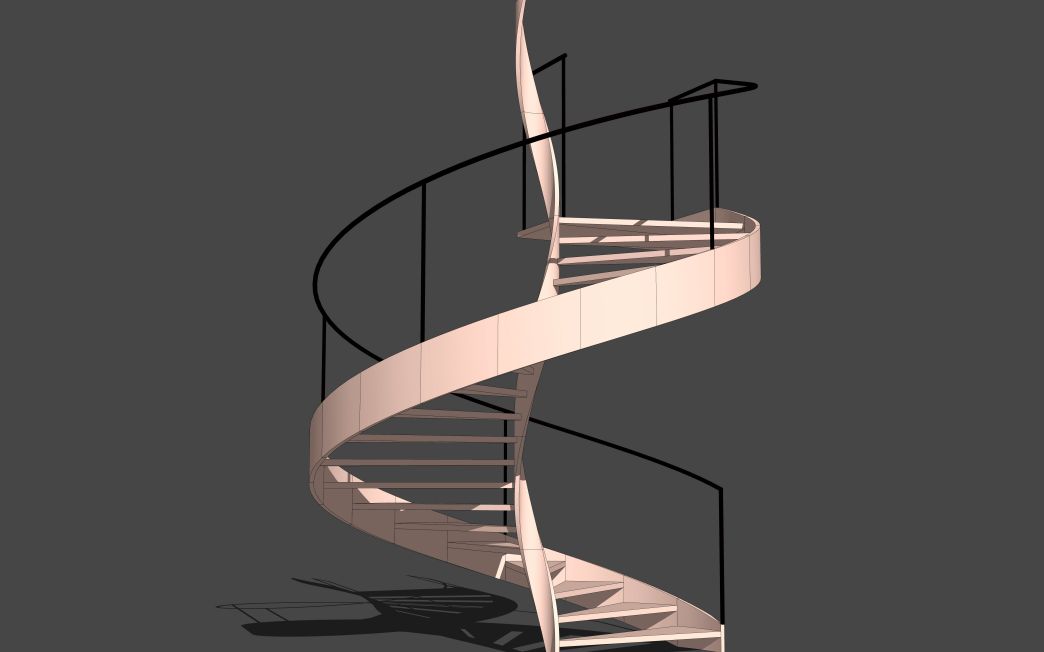 sketchup做旋转楼梯不用插件怎么建模?玩好这个思路,旋转楼梯不再怕!