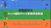 Excel辅助Word表格筛选数据