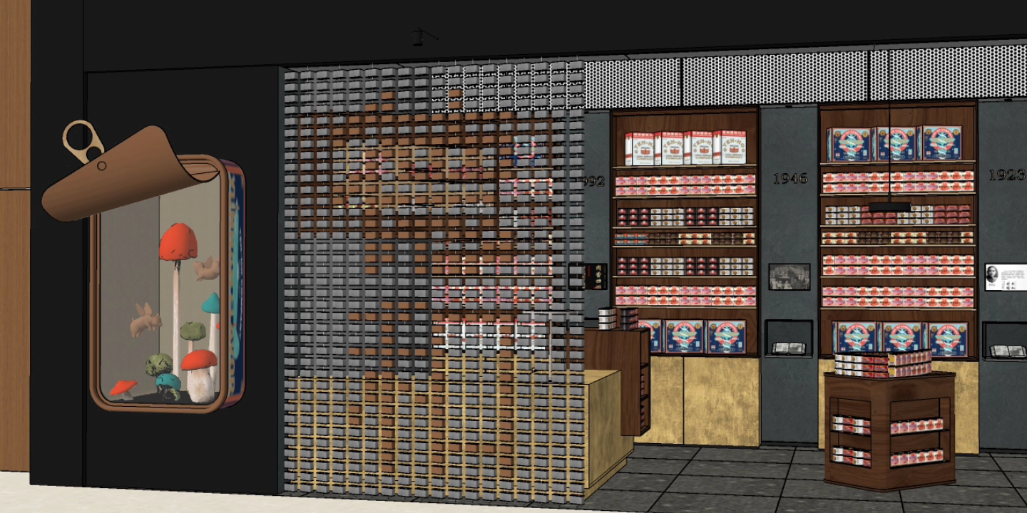 文创特色店设计SU模型分享