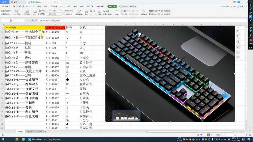 零基础学电脑办公表格,WPS办公软件键盘快捷键操作大全