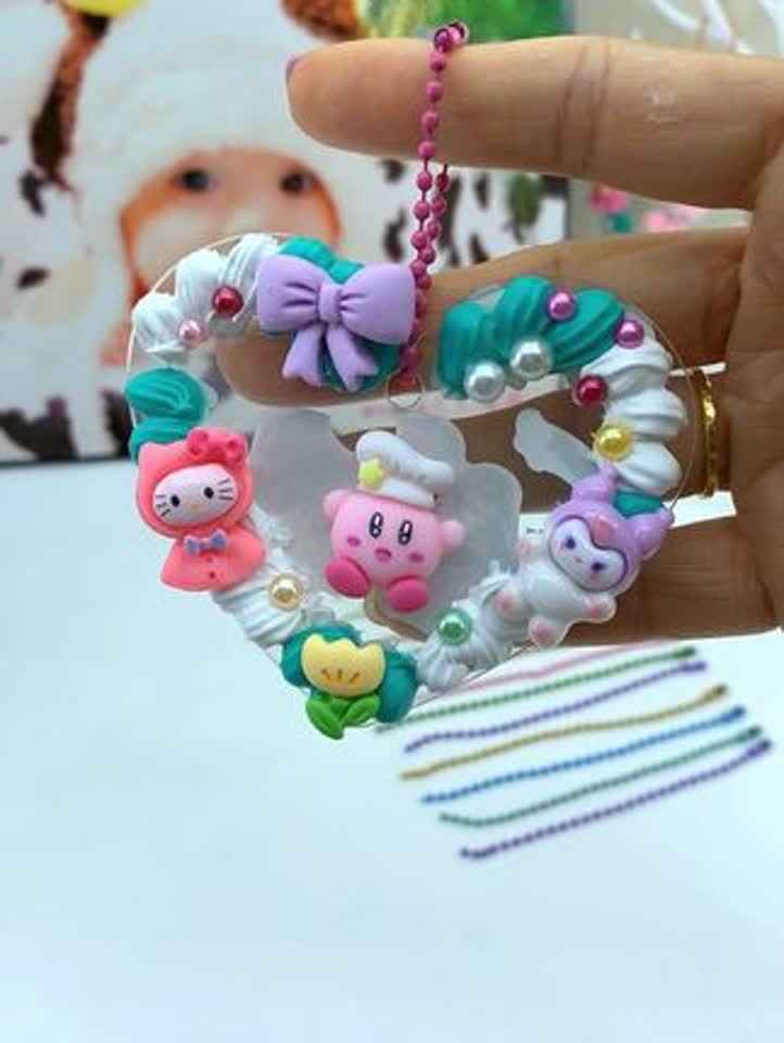 女儿要的大号咕卡盘来啦!哈哈好解压#手工diy #咕卡贴纸 #女孩玩具 #...