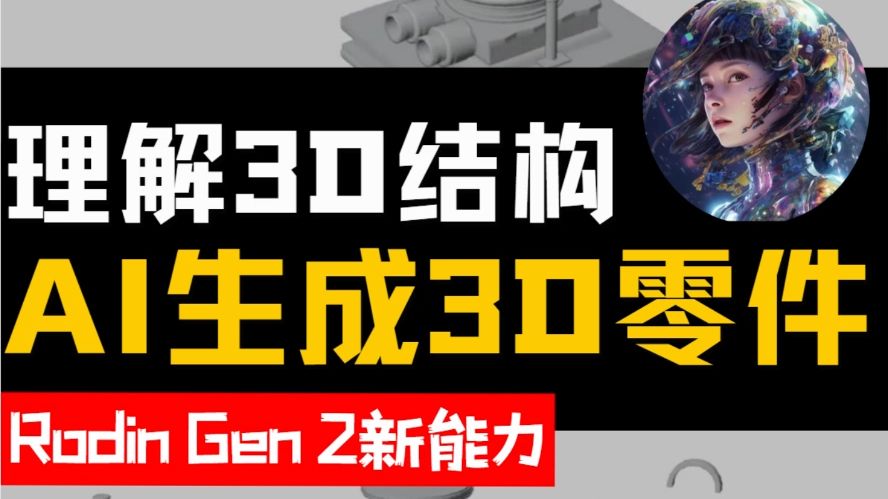 Rodin AI建模 图片生成可拆解3D模型零件