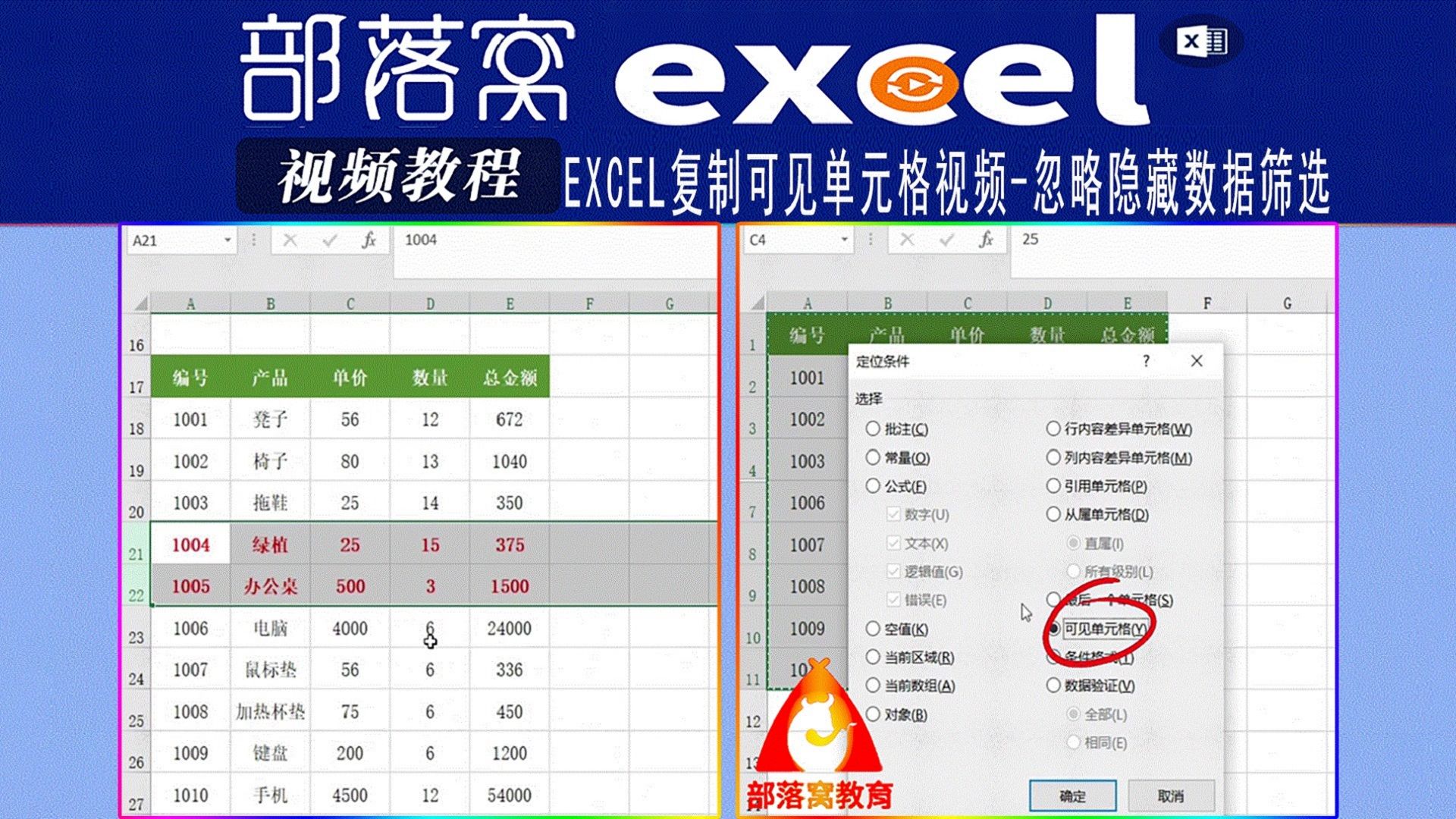 excel复制可见单元格视频:忽略隐藏数据筛选