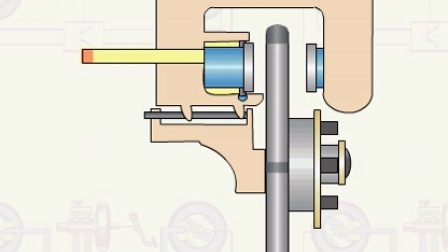 浮动夹钳式制动器工作原理(视频) 教学用素材