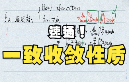 速通系列之一致收敛的性质(上)
