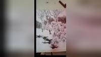 赵公子教你画冰雪白桦林白桦树小白树的画法