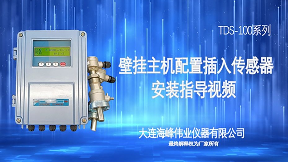 壁挂插入式超声波流量计安装指导视频完整版(大连海峰伟业超声波...