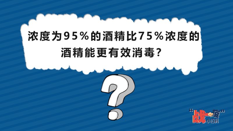动画辟谣!浓度越高的酒精消毒的效果反而不好,75%浓度最佳
